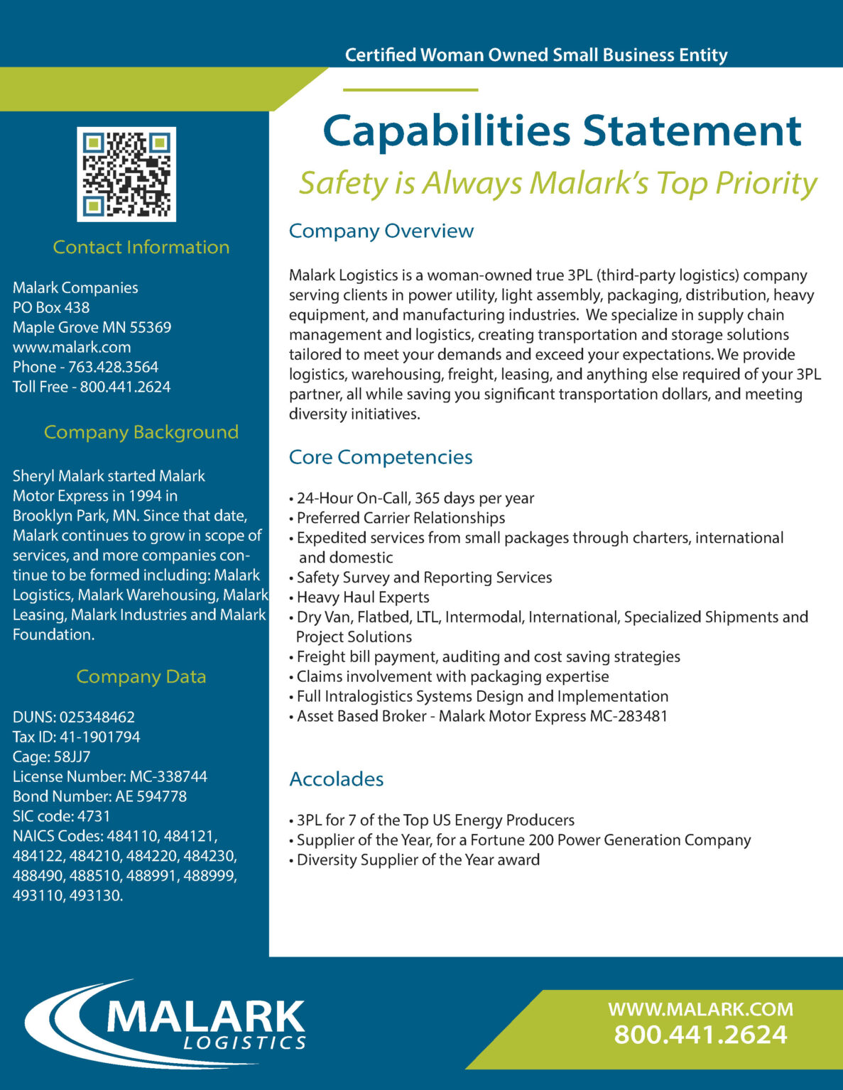 Malark Logistics Woman Owned 3PL Freight Management